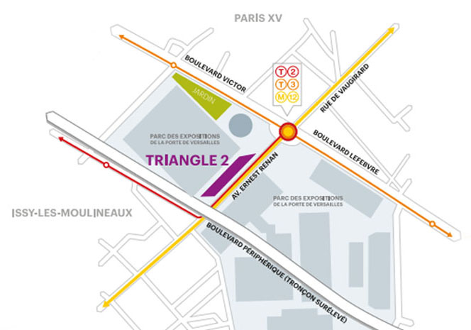 Emplacement exact de la Tour‑Triangle (source officielle Triangle 2)